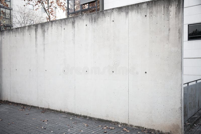 Wide and Empty Concrete Wall on the Street Stock Photo - Image of ...