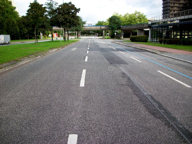 Wide empty street stock image. Image of empty, gray, transport - 16931843
