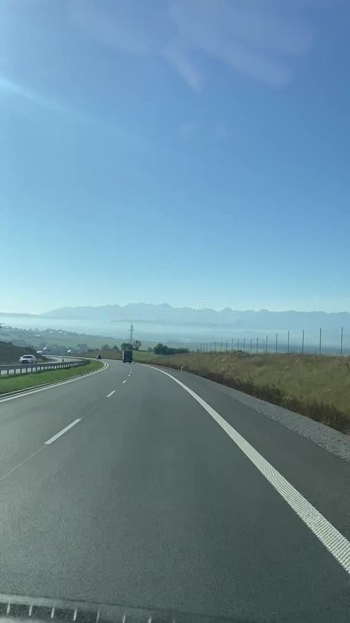 Wide empty two-lane road stock video. Video of adventure - 352652561