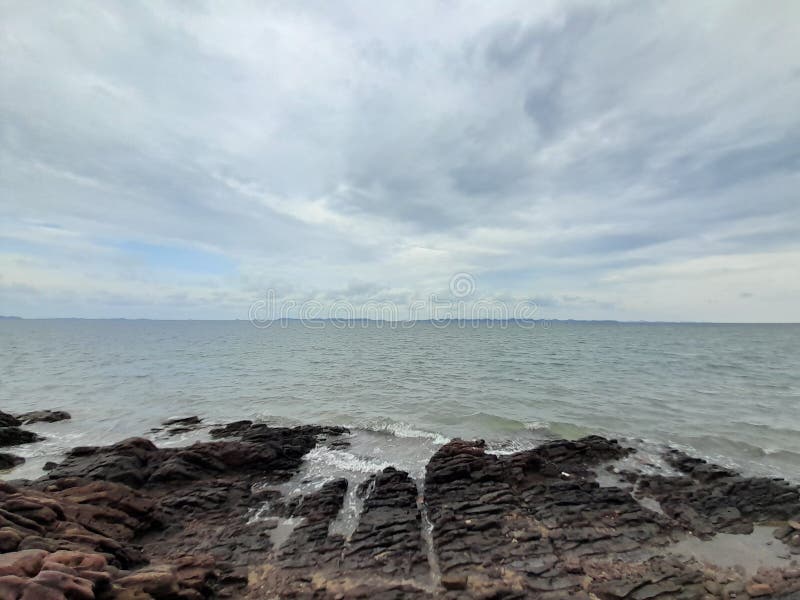 A Wide Expanse of the Ocean with Beautiful Sky Stock Image - Image of ...