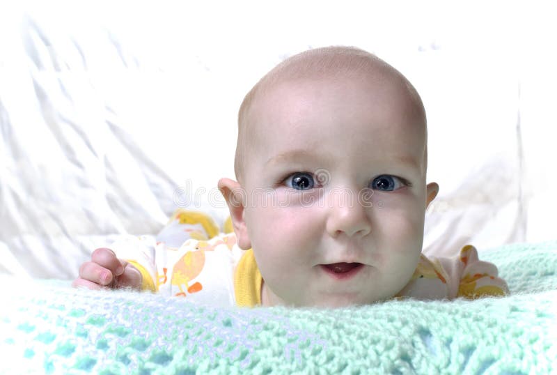 Wide-eyed baby stock image. Image of wide, child, young - 12154689