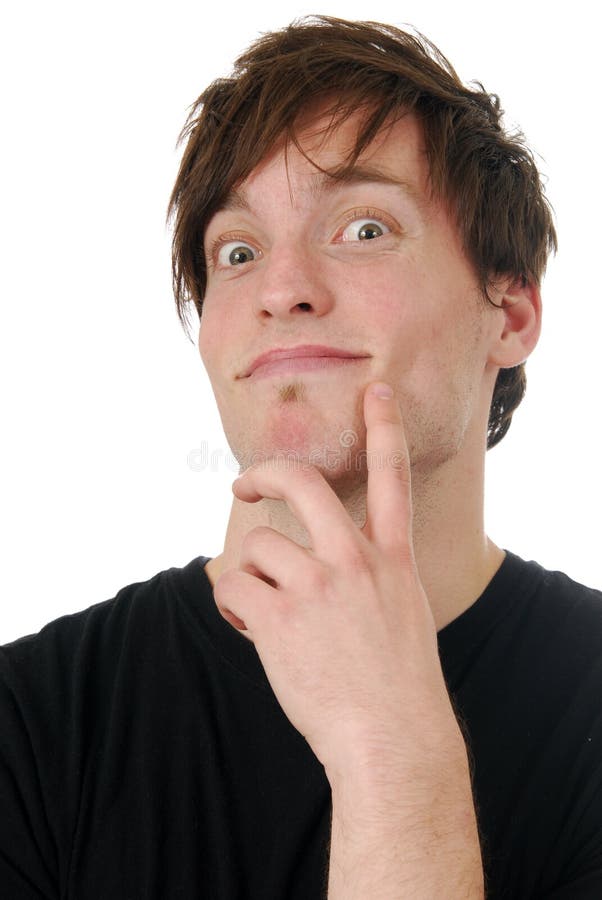 Wide eyed young man stock photo. Image of vertical, background - 17132770