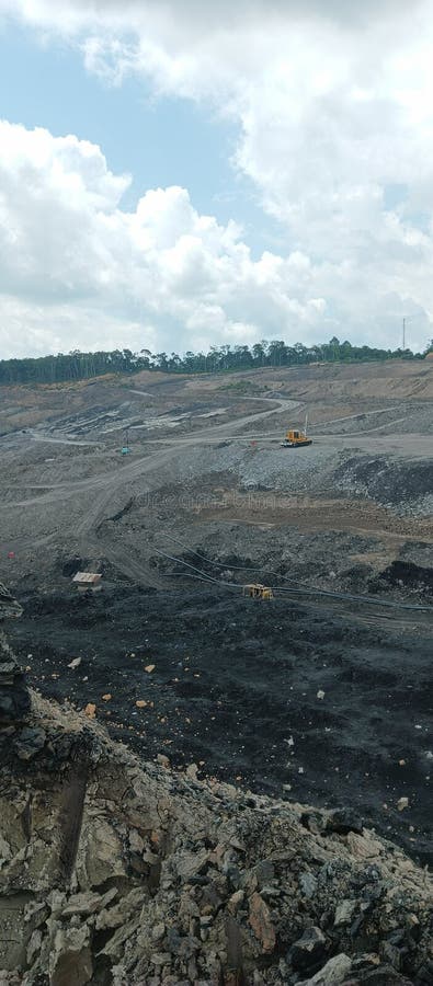 Wide Eyes Looking at the Coal Mining Area Stock Image - Image of coal ...