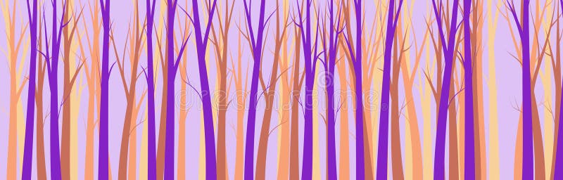 Wide Forest Background - Vector Illustration Stock Vector ...