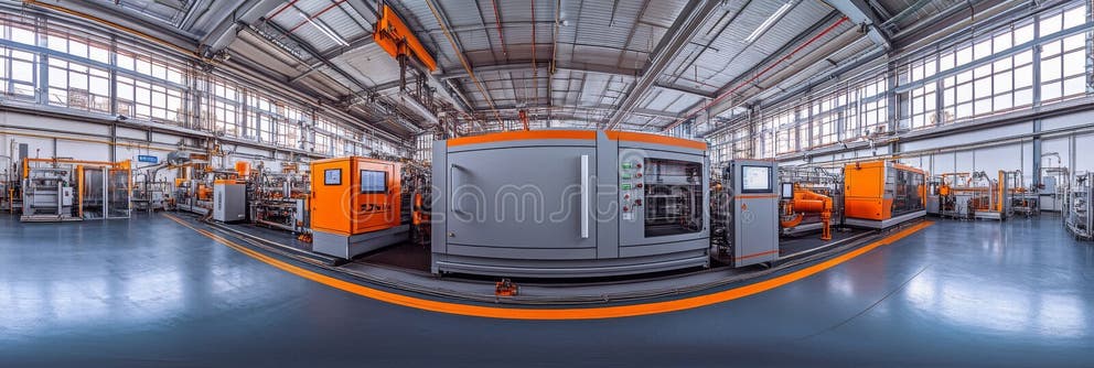 Wide Format CNC Machine Tools Operating within a Modern Factory Setting ...