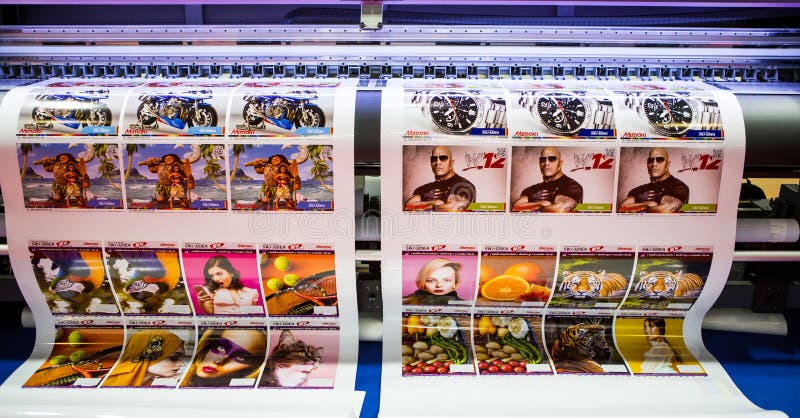 Wide Format Printer Printing Draft Outline Drawing Editorial Image ...