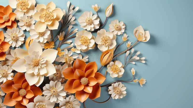 Wide Format Floral Banner Art Illustration for Design Stock ...