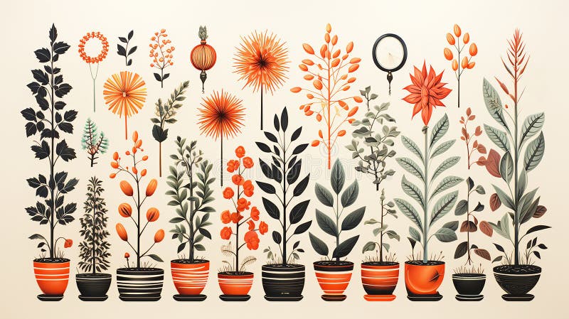 Wide Format Floral Banner Art Illustration for Design Stock ...