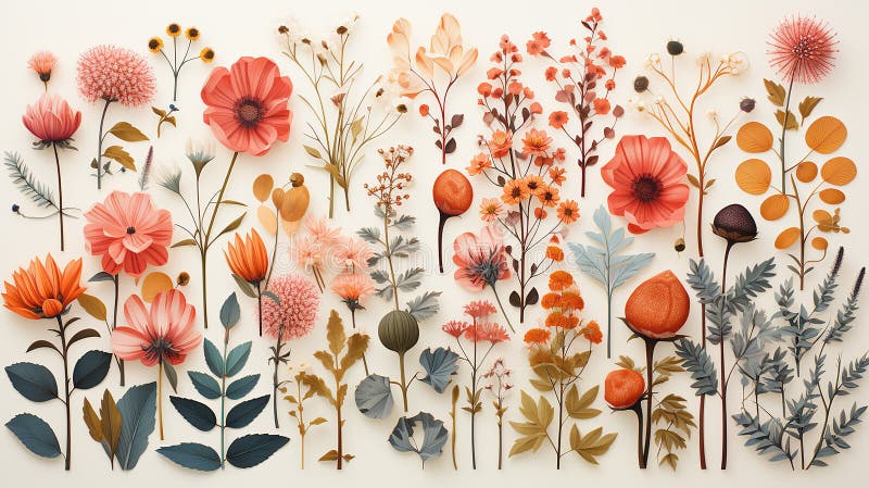 Wide Format Floral Banner Art Illustration for Design Stock ...