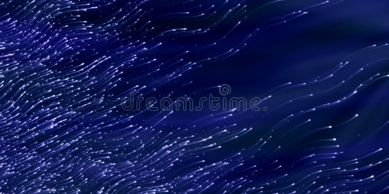 Wide-format Header with Flying Swarm Fireflies in Night Glowing Tracks ...
