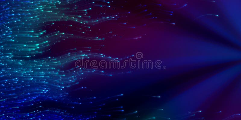 Wide-format Header with Flying Swarm Fireflies in Night Glowing Tracks ...