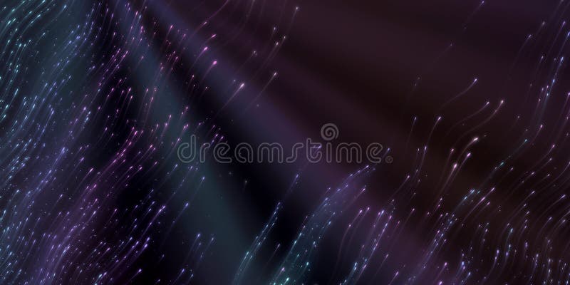 Wide-format Header with Flying Swarm Fireflies in Night Glowing Tracks ...