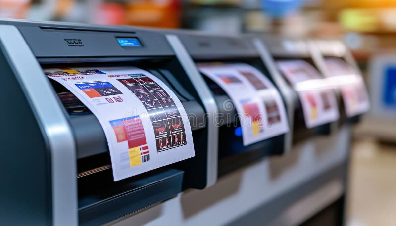 Wide Format Label Printing Machine Producing Colorful Labels, Printing ...