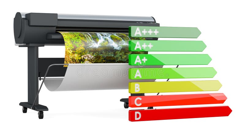 Wide Format Printer. Plotter, Large Format Inkjet Printer, Front View ...