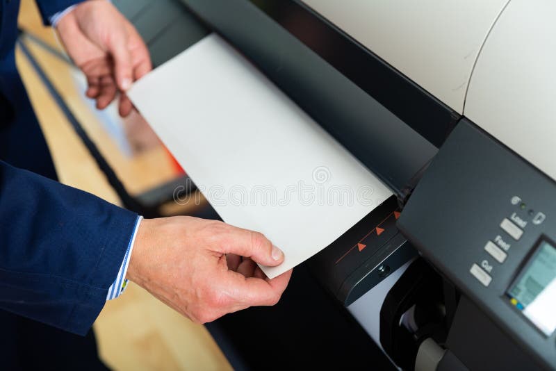 Wide Format Printer for Paper in Tipography Stock Photo - Image of ...