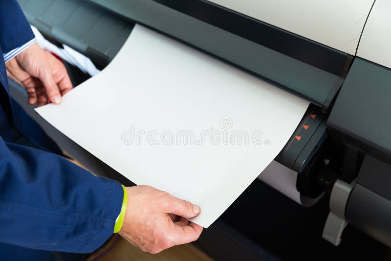 Wide Format Printer for Paper in Tipography Stock Image - Image of ...