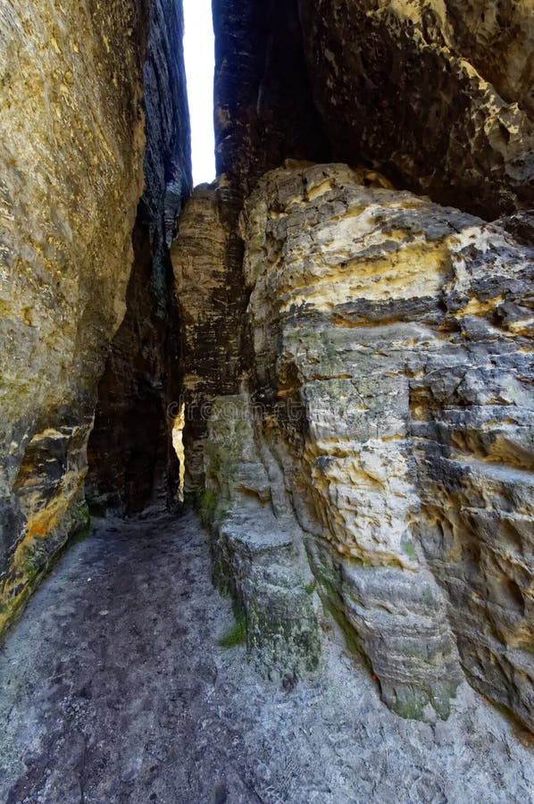 Bottom view of rock cliff stock image. Image of rock - 112821421