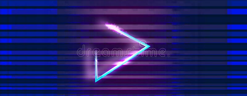 Glitched Triangle Frame Design. Distorted Glitch Style Modern ...
