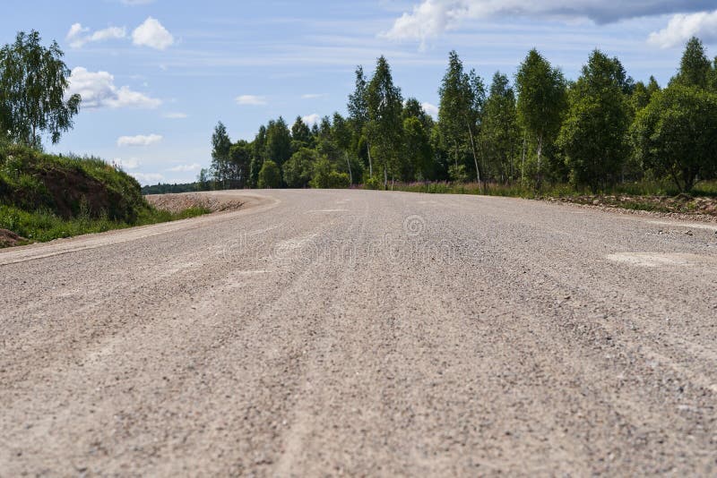 Wide Gravel Road Going To the Horizon Stock Photo - Image of ...
