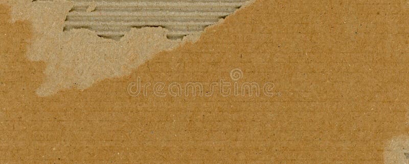 Wide Grunge Brown Corrugated Cardboard Texture Background Stock Photo ...
