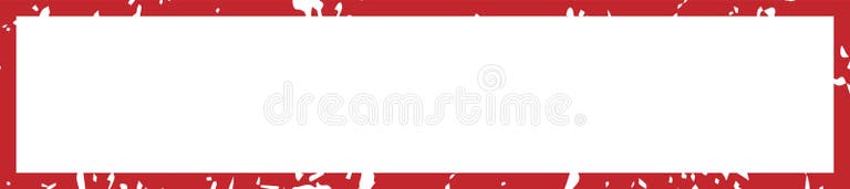 Wide Grunge Style Red Border Framing an Empty White Rectangular Area ...