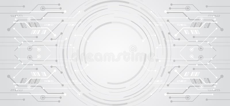 Wide Hi-tech Digital Technology Concept. Illustration High Computer ...