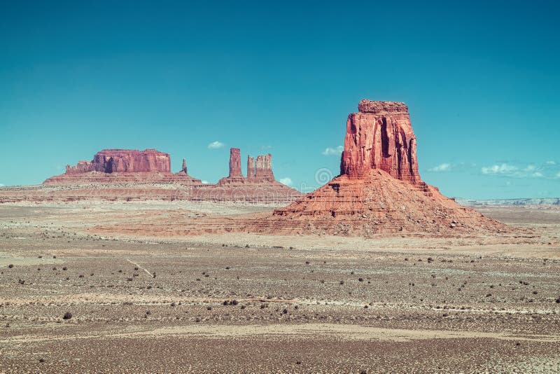 The Wide Landscape in the Monument Valley with Its Monuments Stock ...