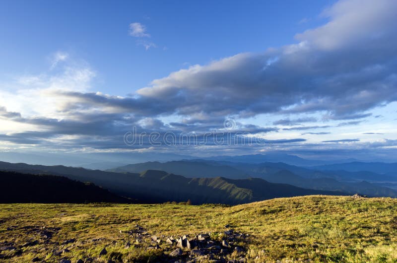 Wide Landscape Mountain View Stock Image - Image of blue, rock: 21653167