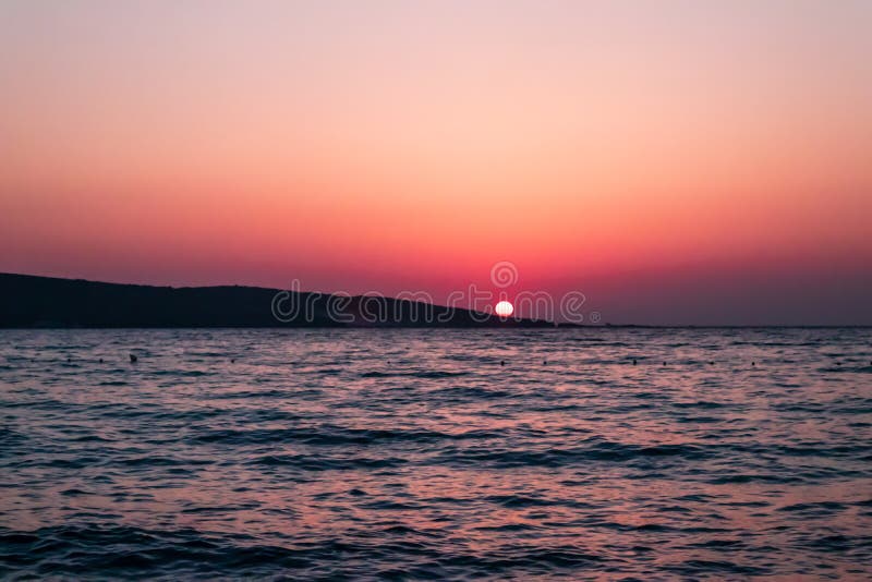 A Wide Landscape Shoot of Sea at Sunset with Good Colors Stock Image ...