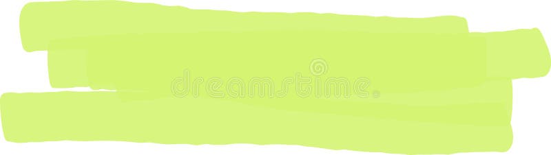 Wide Light Green Marker Stroke Highlighting Important Information on a ...