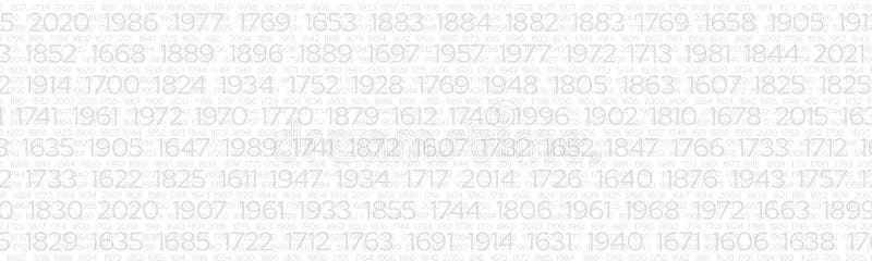 Wide Light Grey History Background with Years and Date Stock ...