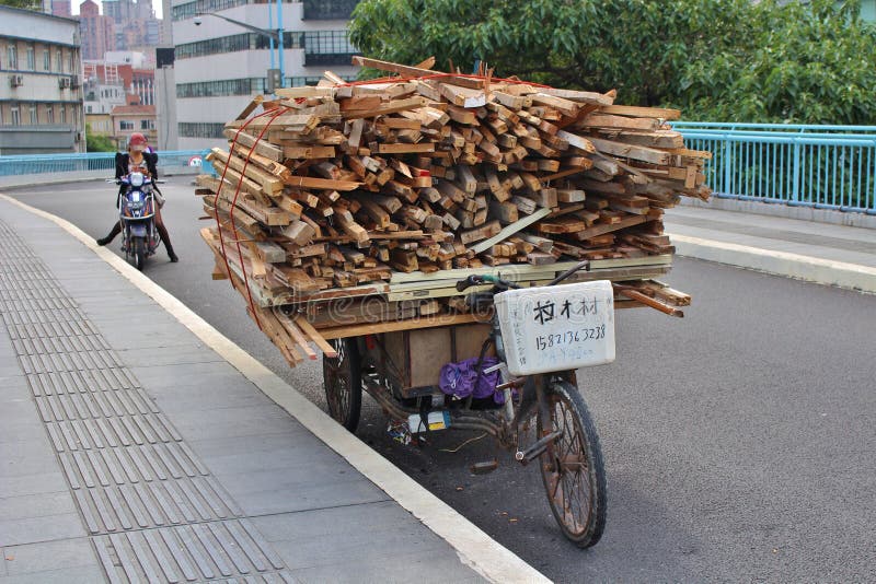 Overloaded bicycle, India editorial stock photo. Image of rare - 8865423