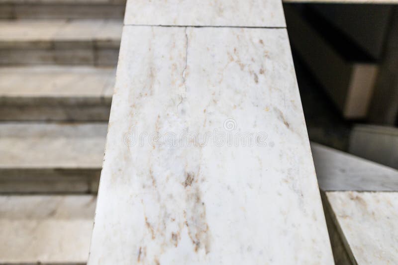 Wide Marble Railing of Stone Staircase Stock Photo - Image of moscow ...