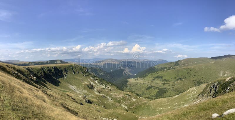 A Wide Mountain Valley in Full Sun Stock Image - Image of walking ...