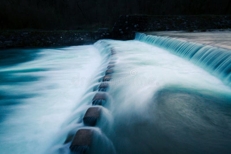 Wide Moving River Stream in Woods Stock Image - Image of jungle ...