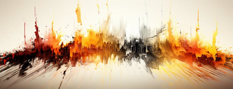 Wide Multicolor Banner with Colorful Paint Explode and Splash in White ...