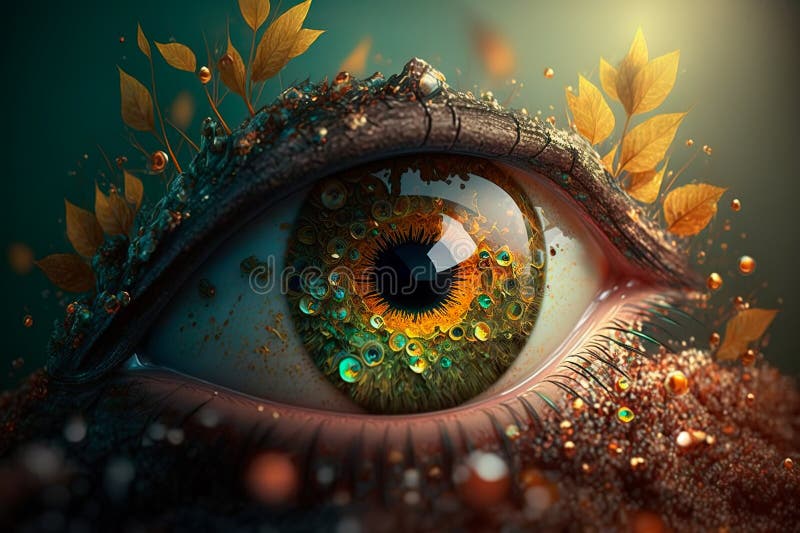 Wide Open Human Eye is Watching. All Seeing Eye. the Eye of the Oracle ...