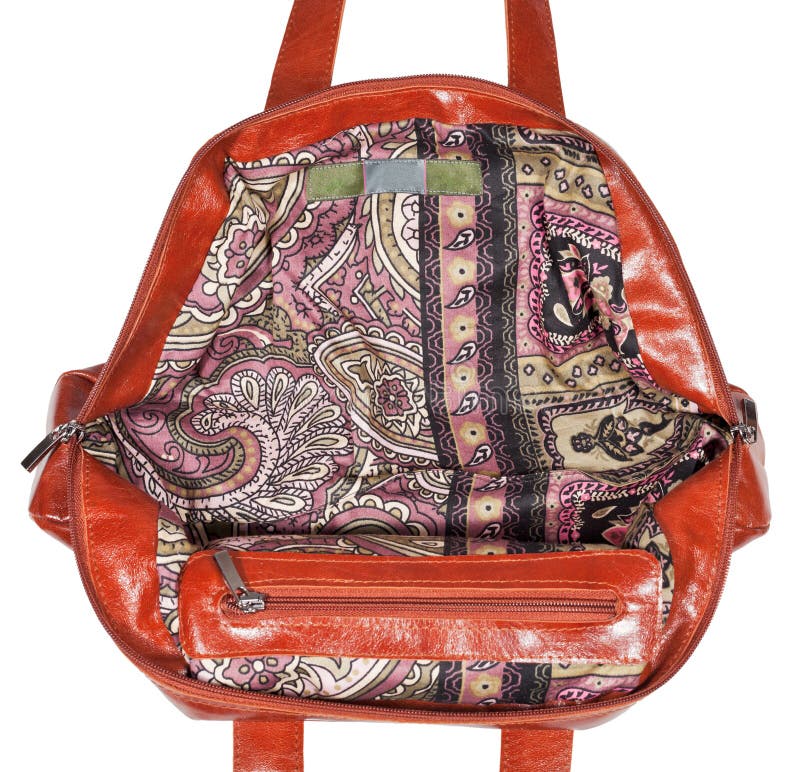 Open Retro Style Leather Bag Portmanteau Stock Image - Image of hahdbag ...