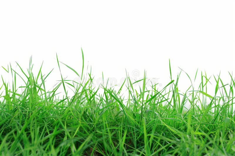 Wide Open Meadow Featuring Dense Green Grass on a Simple White Backdrop ...
