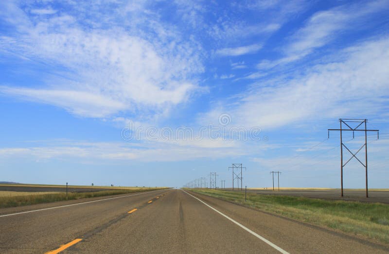 Wide open Road stock image. Image of montana, highway - 15460661