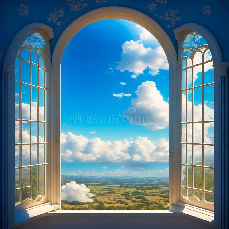 Window Frame Sky View Outside Stock Illustrations – 822 Window Frame ...