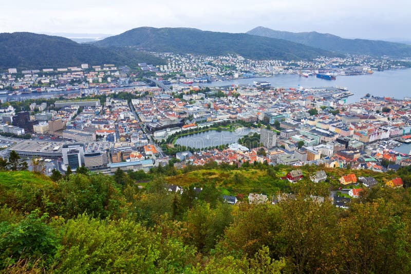 Scenery of Bryggen in Bergen, Norway Stock Photo - Image of city ...