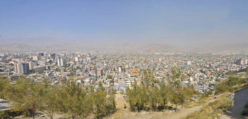 Panorama of the Capital of Afghanistan, Kabul Stock Photo - Image of ...