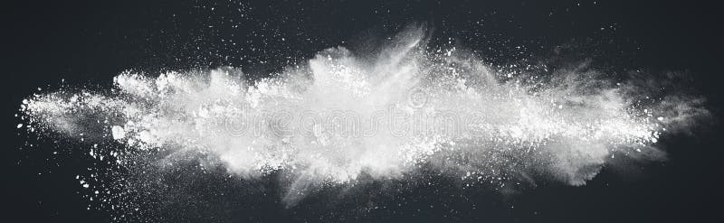 Wide Panoramic Abstract Design of White Powder Snow Cloud Explosion ...