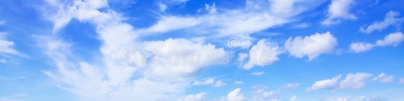Wide panorama of blue sky stock photo. Image of atmosphere - 169212194