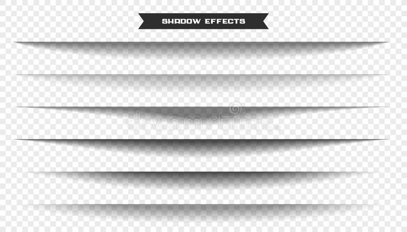 Wide Paper Sheet Shadow Effect Set of Six Stock Illustration ...
