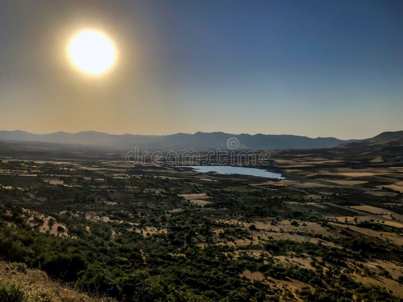 Wide Plain View in the Evening. Stock Image - Image of idyllic ...