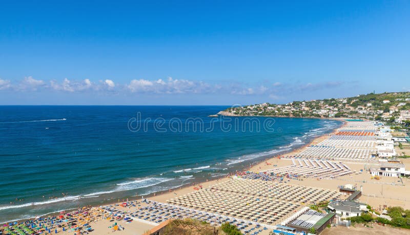 Wide Public Beach Gaeta Town Stock Photos - Free & Royalty-Free Stock ...
