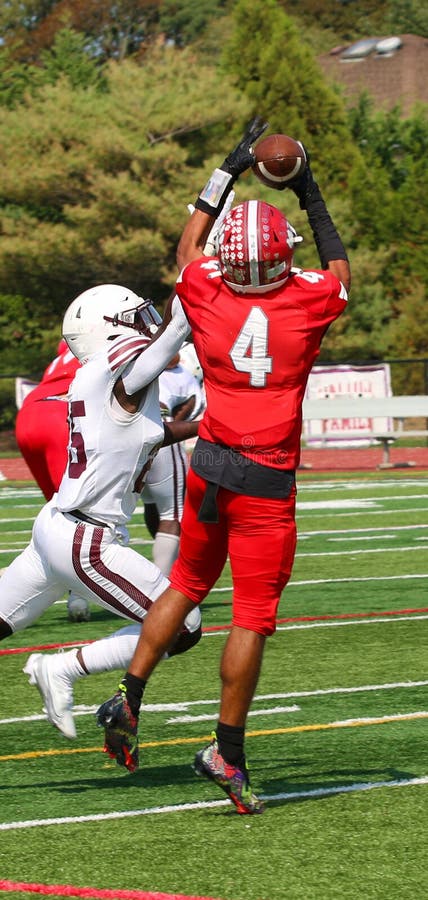 Wide Receiver Catching the Ball during a Game Editorial Image - Image ...