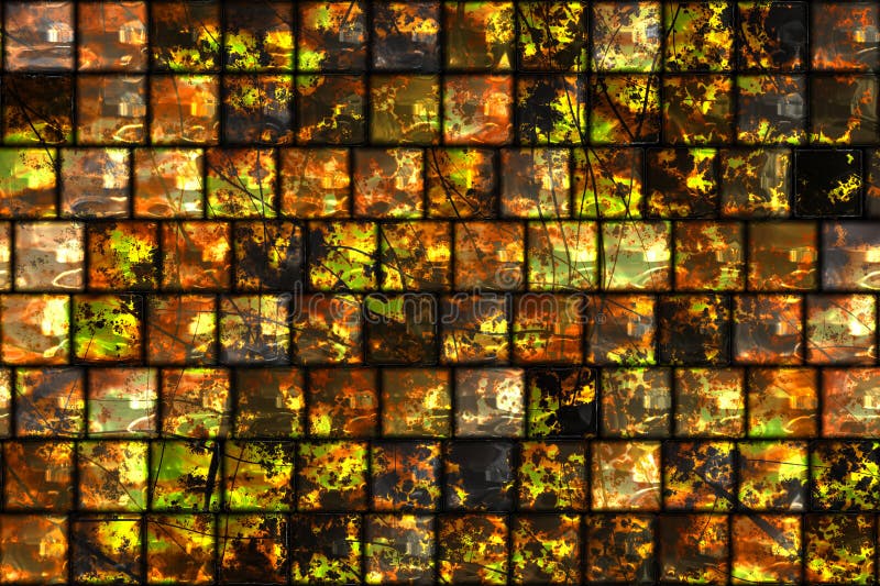 Wide Repeating Amber Tile Background Stock Illustration - Illustration ...